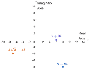 Write each complex number in trigonometric form.