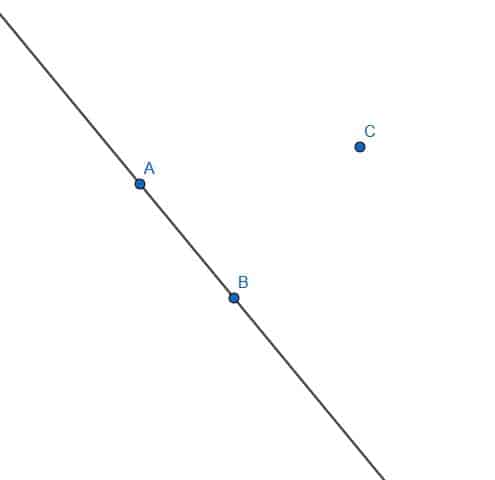 It is possible to construct a line perpendicular to the infinite line ...