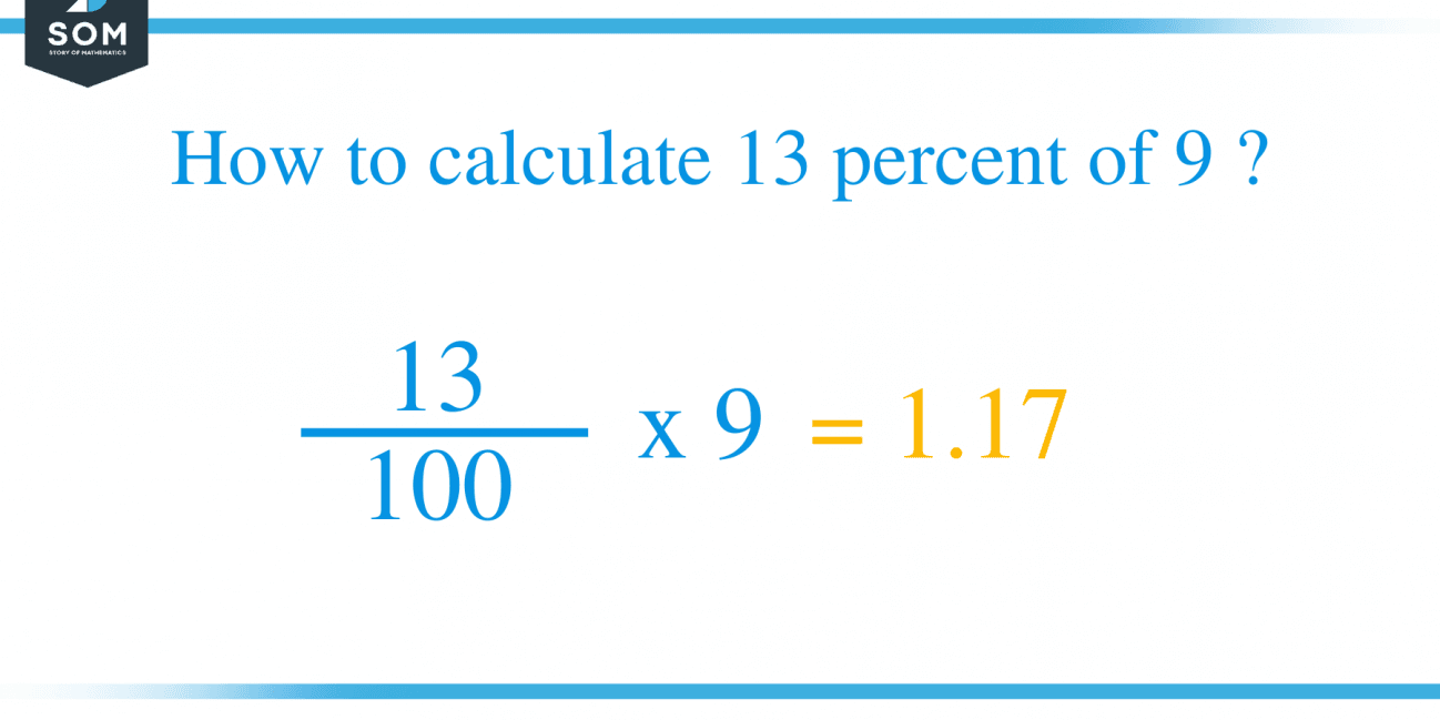 What Is 13 Percent Of 9 Solution With Free Steps