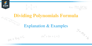 Dividing Polynomials – Explanation & Examples