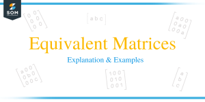 Equivalent matrices - Explanation & Examples