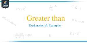 Greater than – Explanation & Examples