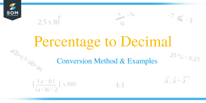 Percentage to Decimal – Conversion Method & Examples