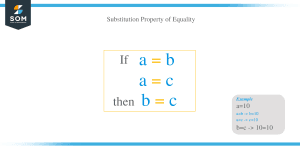 Substitution Property of Equality - Explanation and Examples
