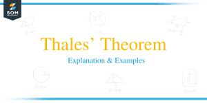 Thales’ Theorem – Explanation & Examples