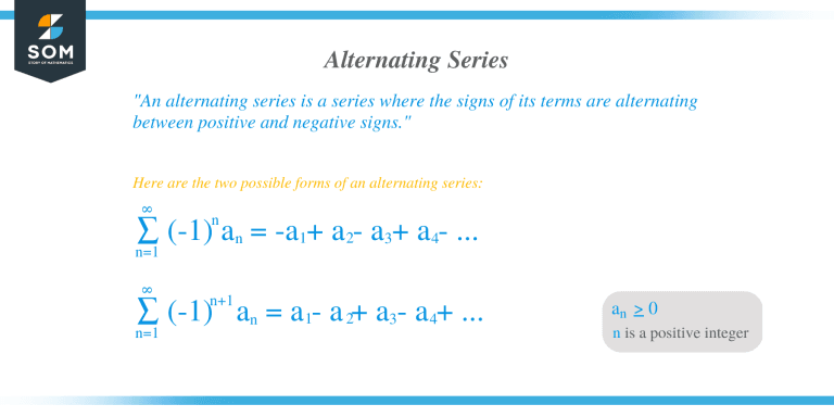 Alternating series - Definition, Convergence, and Sum
