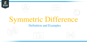 Symmetric difference - Definition and Examples