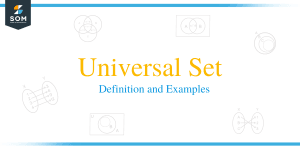 Universal set - Definition and Examples
