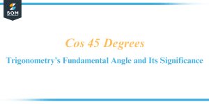 Cos 45 Degrees-Trigonometry’s Fundamental Angle and Its Significance